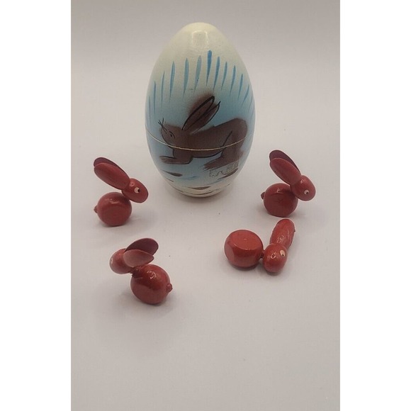 Unbranded | Holiday | Poland Made Handpainted Wooden Egg Shape Nesting ...